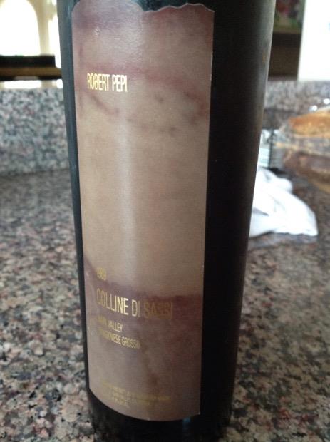 1988 Robert Pepi Sangiovese Colline Di Sassi, USA, California, Napa ...