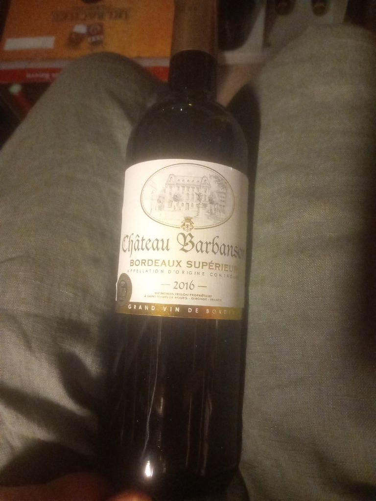 2016 Château Barbanson, France, Bordeaux, Bordeaux Supérieur ...