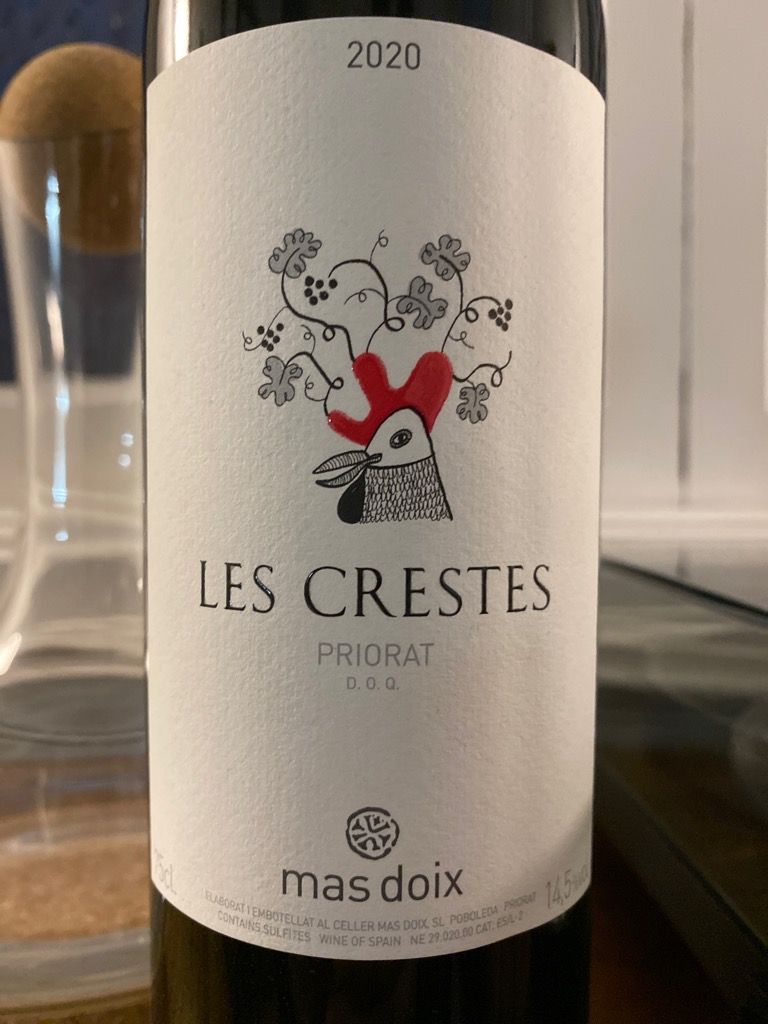 2020 Mas Doix Priorat Les Crestes, Spain, Catalunya, Priorat ...