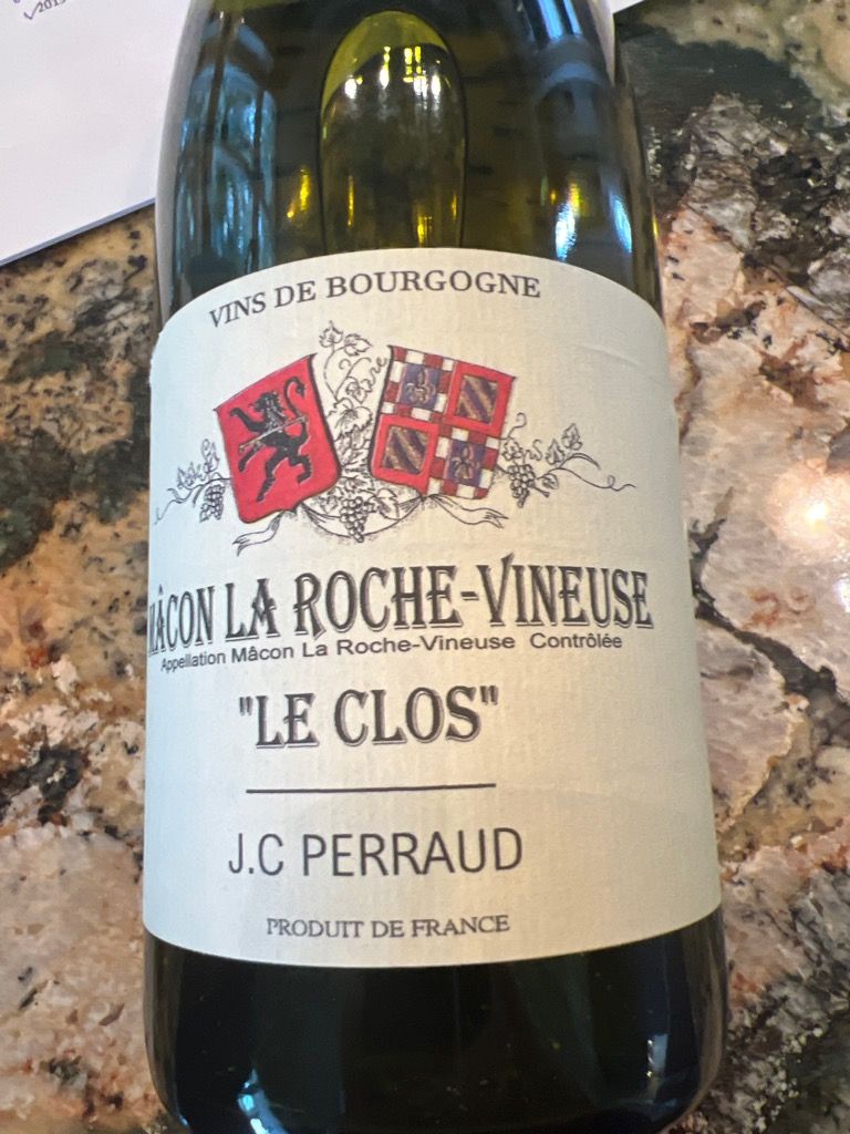 2019 JC Perraud Mâcon La Roche-Vineuse Le Clos, France, Burgundy ...