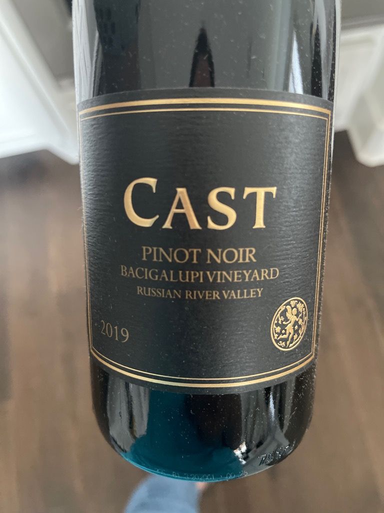 2019 Cast Wines Pinot Noir Bacigalupi Vineyard, USA, California, Sonoma ...