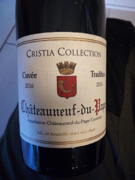 2016 Domaine de Cristia Châteauneuf-du-Pape Cristia Collection Cuvée ...