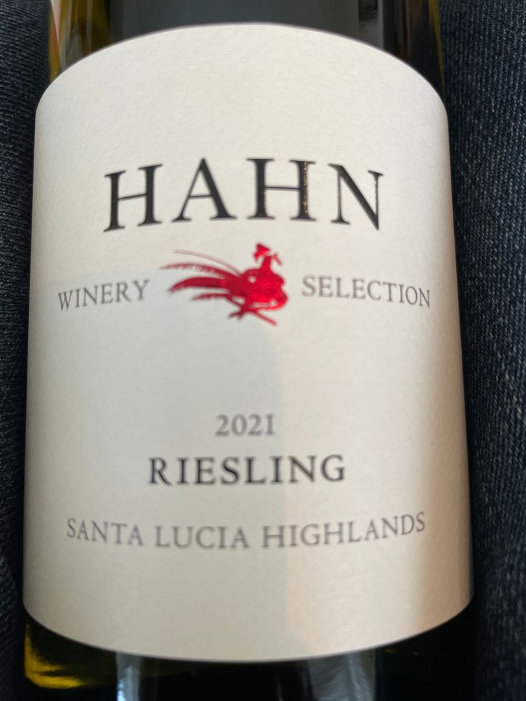 2021 Hahn Riesling, USA, California, Central Coast, Santa Lucia ...