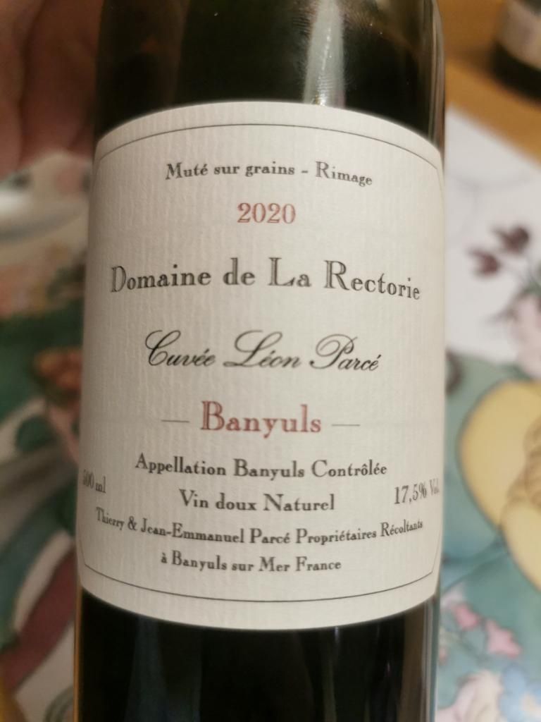 2020 Domaine de la Rectorie Banyuls Cuvée Léon Parcé, France, Languedoc ...