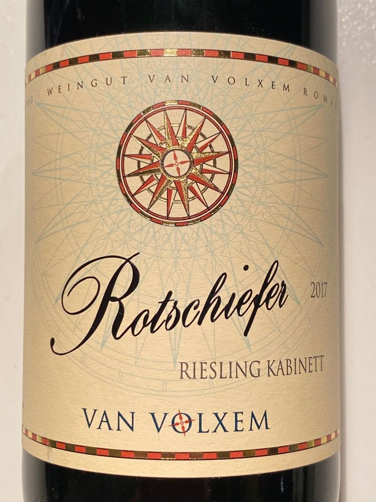 2016 Van Volxem Riesling Rotschiefer Kabinett feinherb, Germany, Mosel ...