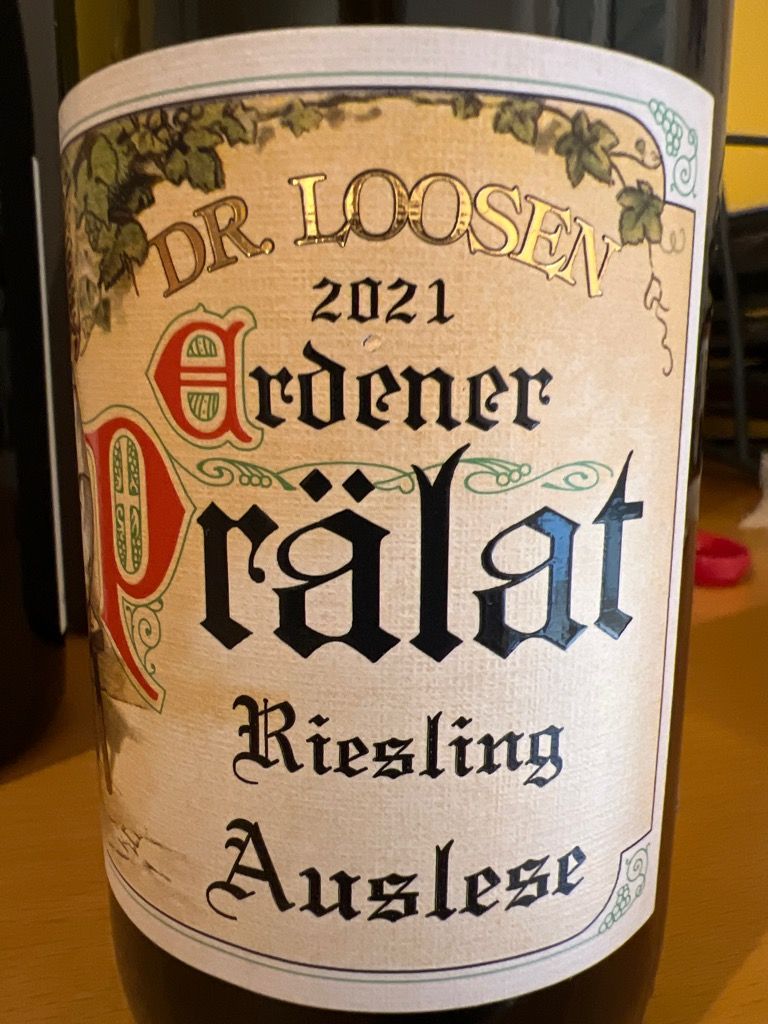 2021 Dr. Loosen Erdener Prälat Riesling Auslese Goldkapsel, Germany ...