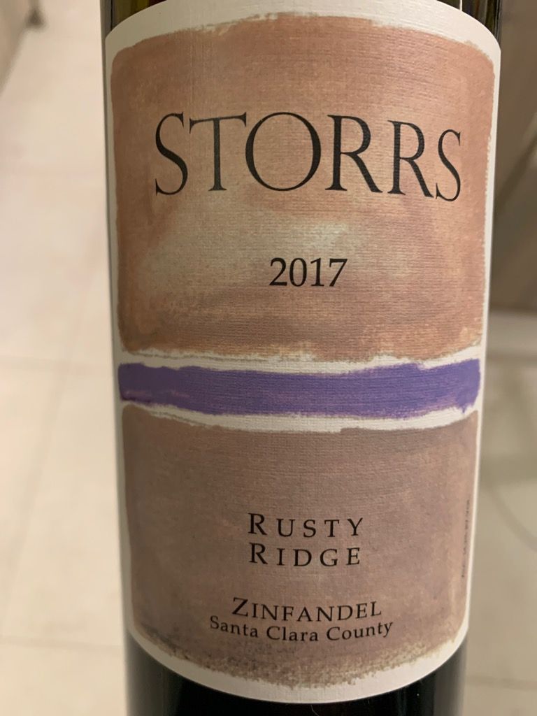 2019 Storrs Zinfandel Rusty Ridge, USA, California, Central Coast ...