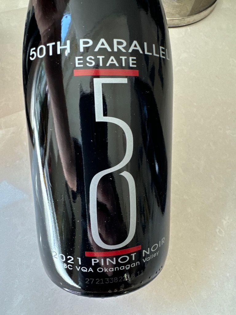 2021 50th Parallel Estate Pinot Noir, Canada, British Columbia ...