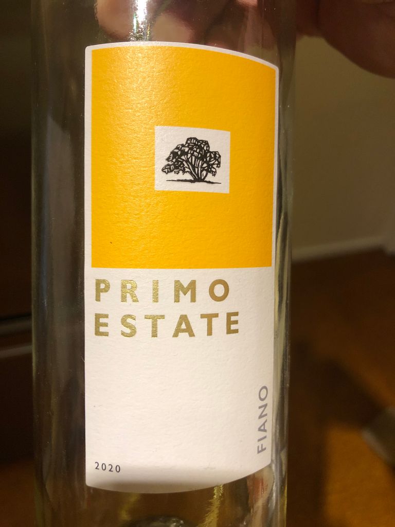 2020 Primo Estate Fiano, Australia, South Australia, Mount Lofty Ranges ...