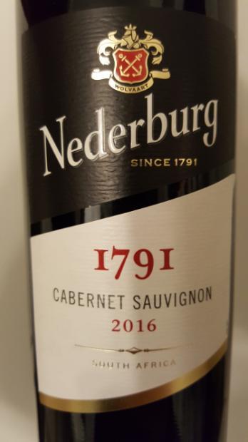 2016 Nederburg Cabernet Sauvignon The Winemaster's Reserve, South ...