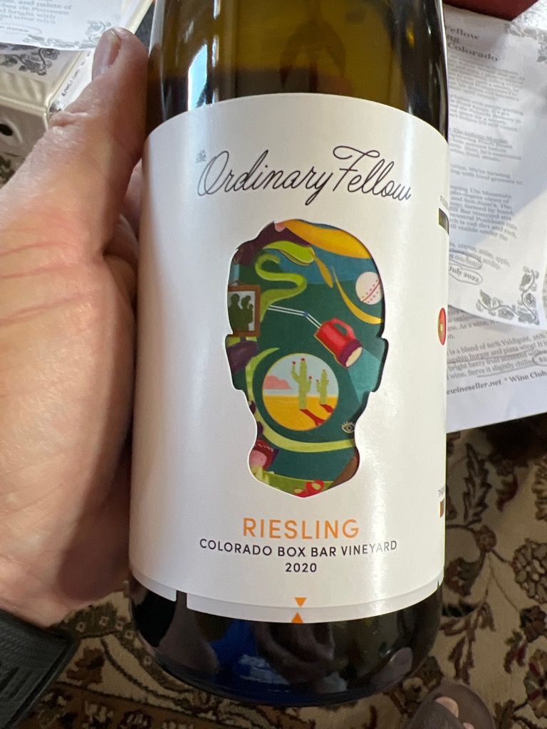 2020 Ordinary Fellow Riesling Colorado Box Bar Vineyard, USA, Colorado ...