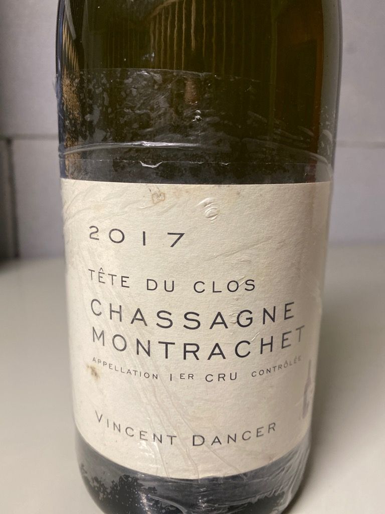2020 Vincent Dancer Chassagne-Montrachet 1er Cru Tête du Clos, France ...