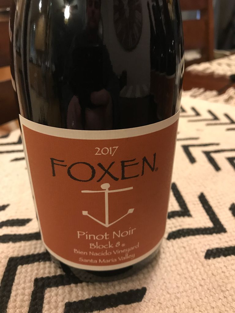2017 Foxen Pinot Noir Block 8 Bien Nacido Vineyard, USA, California ...