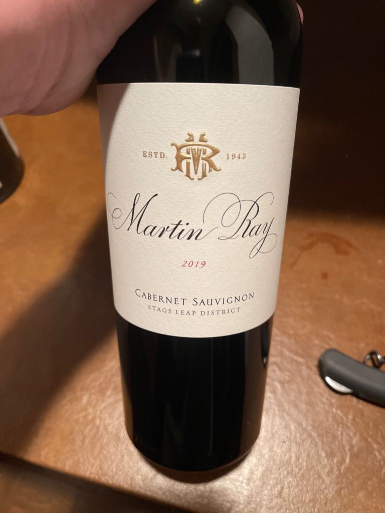 2019 Martin Ray Cabernet Sauvignon Reserve Stags Leap District, USA ...