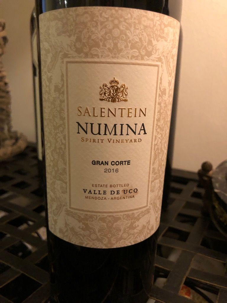 2016 Bodegas Salentein Numina Gran Corte Spirit Vineyard, Argentina ...