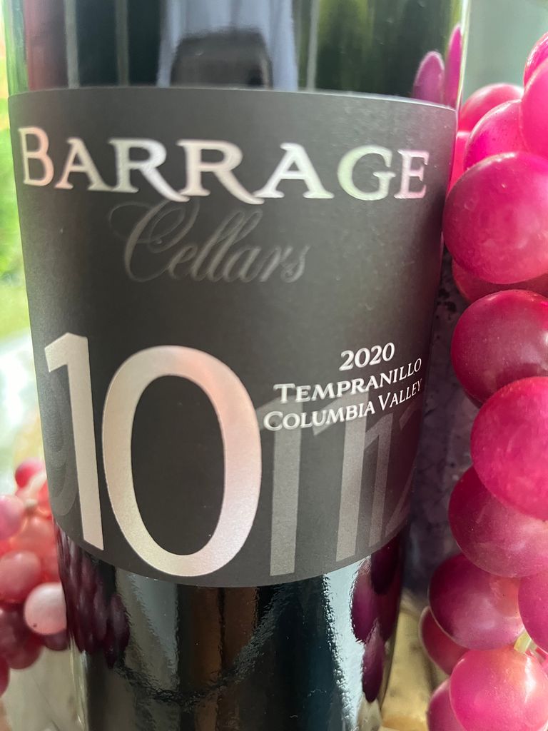 2020 Barrage Cellars Tempranillo "10" Bella Terrazza, USA, Washington ...