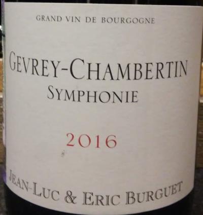 2016 Jean-Luc & Eric Burguet Gevrey-Chambertin Cuvée Symphonie, France ...