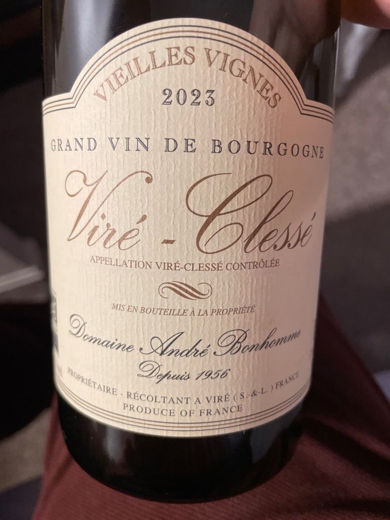 2023 Domaine André Bonhomme Viré-Clessé Vieilles Vignes, France ...