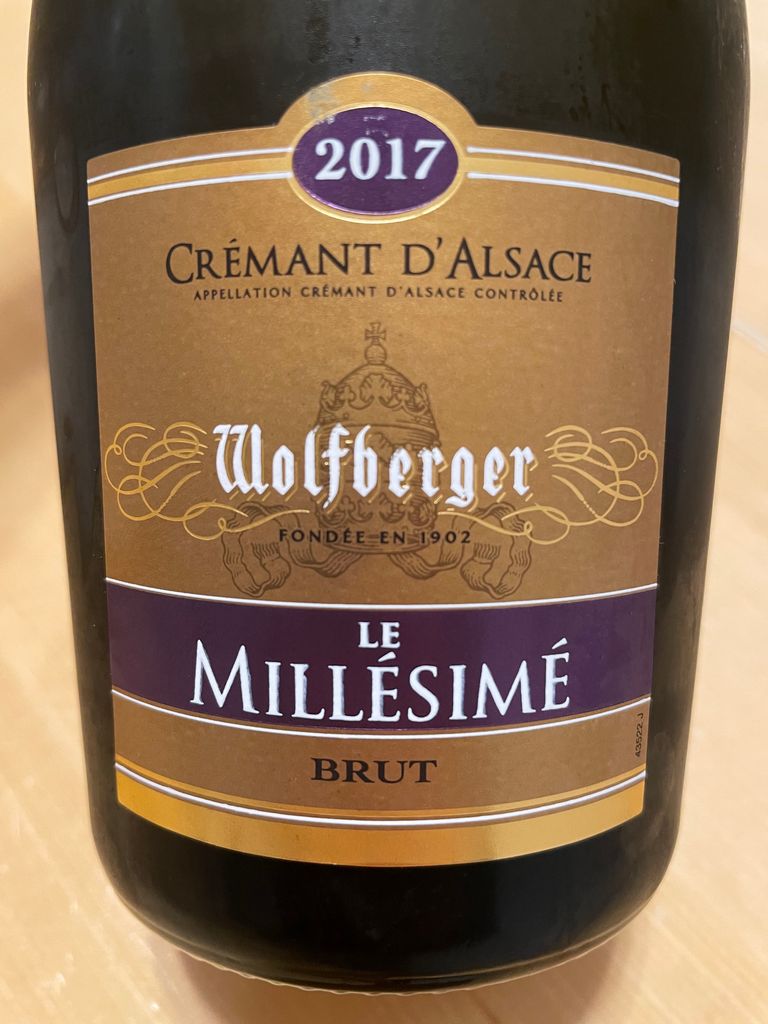 2017 Wolfberger Crémant d'Alsace Le Millésime, France, Alsace, Crémant ...