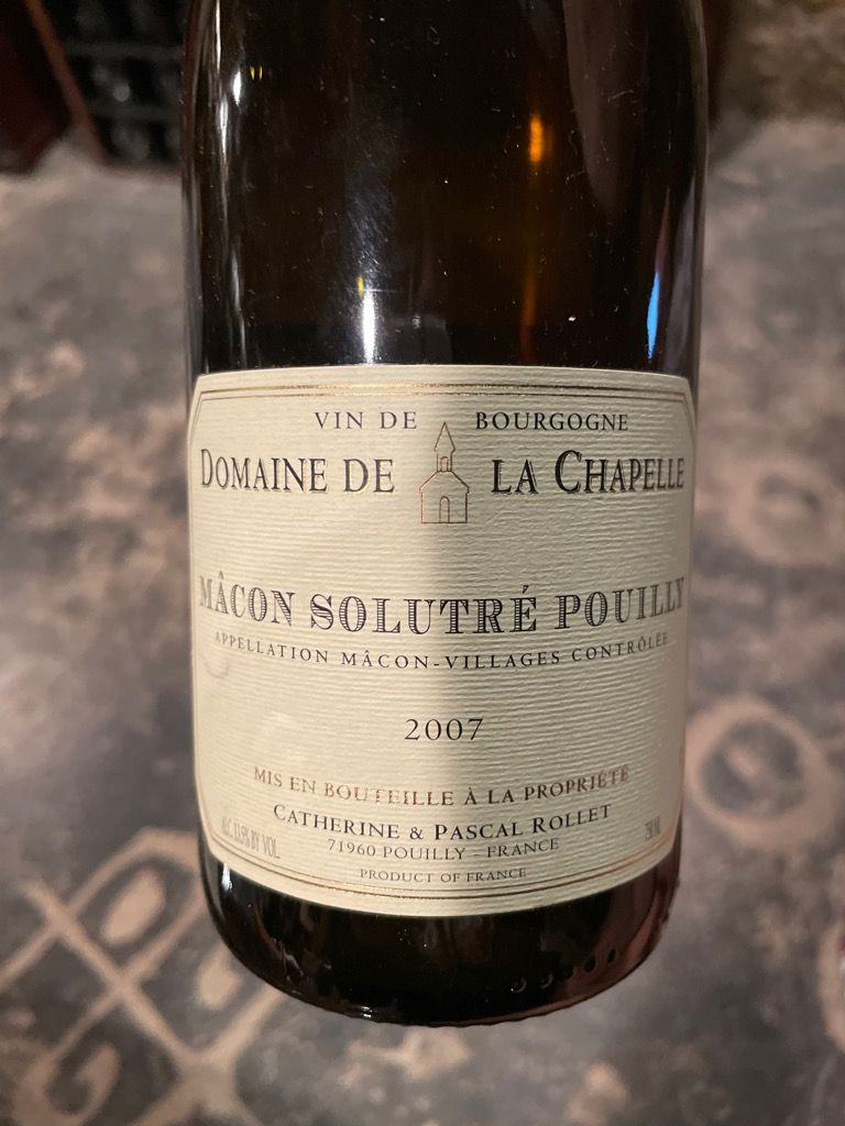 2003 Catherine et Pascal Rollet Mâcon Solutré-Pouilly Domaine de la ...