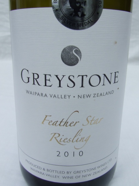 2010 Greystone / Grey's Peak Riesling Feather Star, New Zealand, South ...