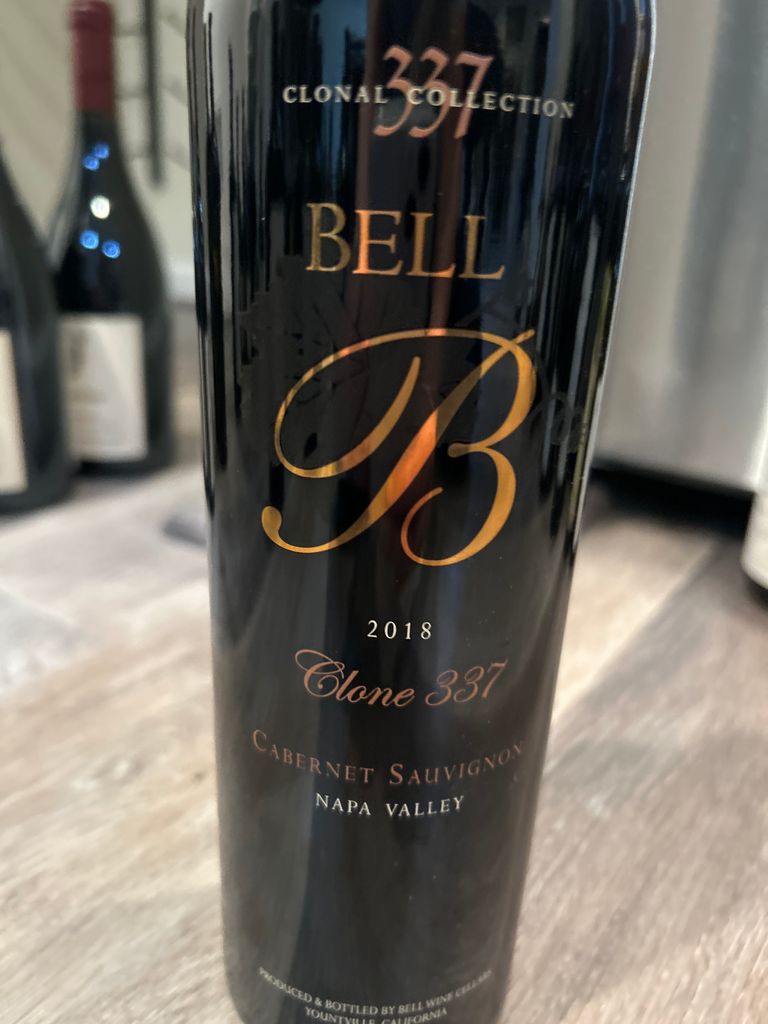 2018 Bell Wine Cellars Cabernet Sauvignon Clone 337, USA, California ...