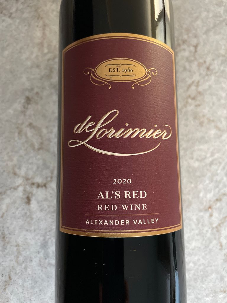 2022 deLorimier Al's Red Meritage, USA, California, Sonoma County ...
