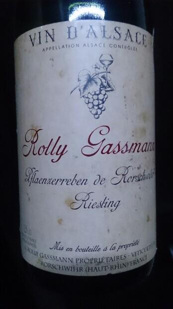 1998 Rolly Gassmann Riesling Pflaenzerreben de Rorschwihr, France ...