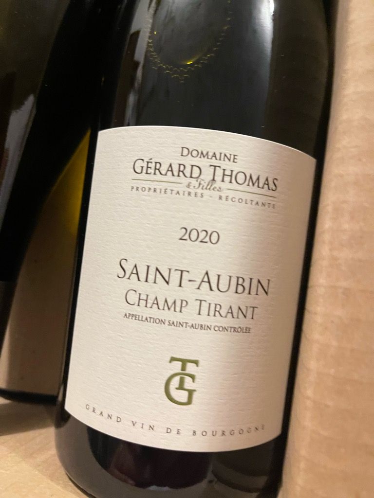 2020 Gerard Thomas Saint-Aubin Champ Tirant Blanc, France, Burgundy ...