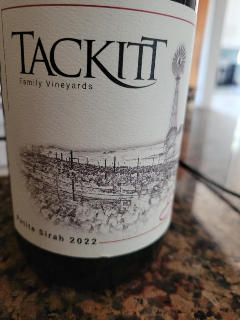 2022 Tackitt Family Vineyards Petite Sirah, USA, California, Central ...
