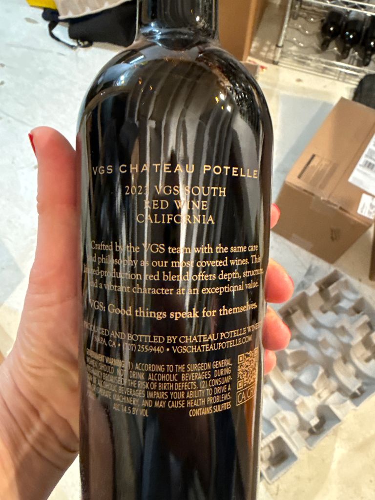 2023 Chateau Potelle Cabernet Sauvignon VGS South Paso Robles, USA ...
