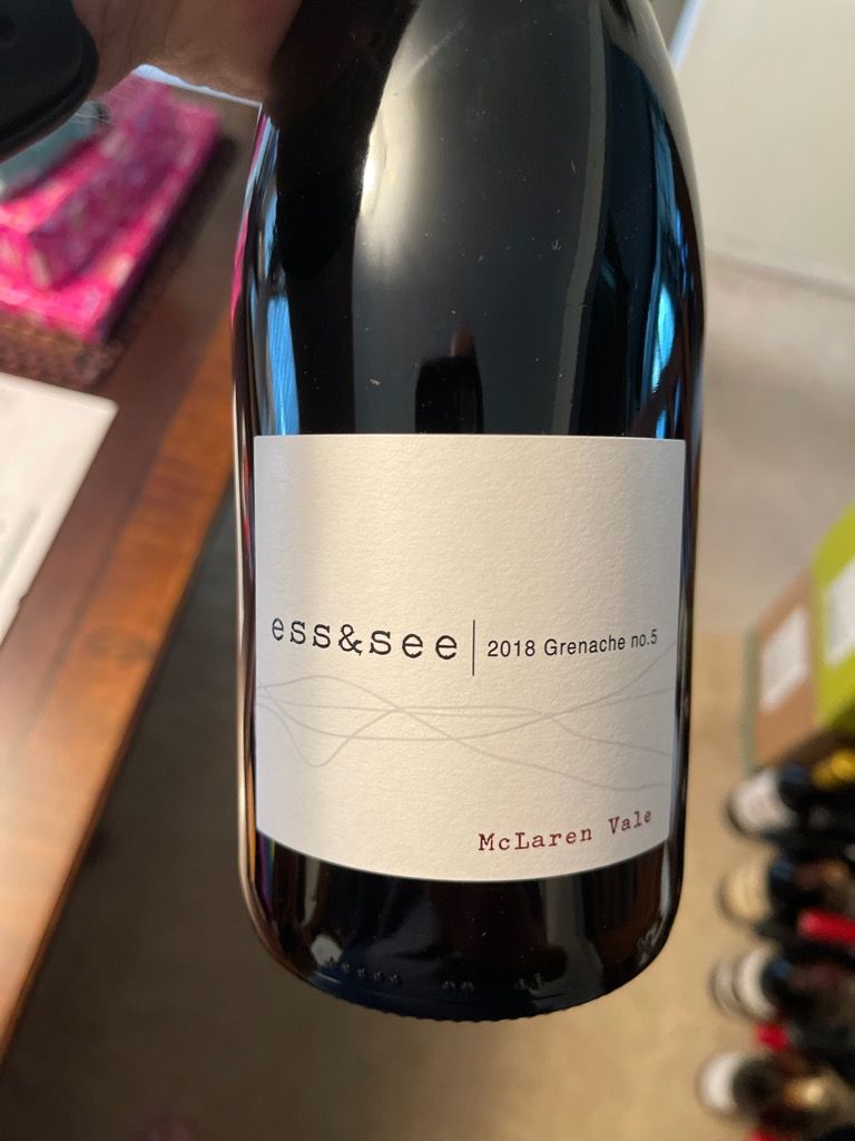 2018 Ess & See Grenache, Australia, South Australia, Fleurieu, McLaren ...