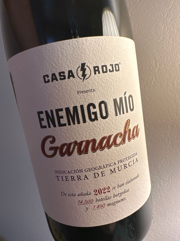 2022 Casa Rojo Jumilla Enemigo Mio, Spain, Murcia, Jumilla - CellarTracker
