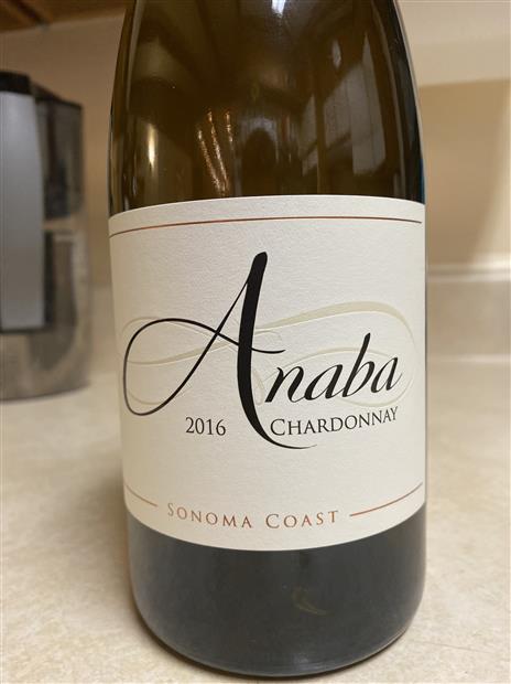2016 Anaba Chardonnay, USA, California, Sonoma County, Sonoma Coast ...