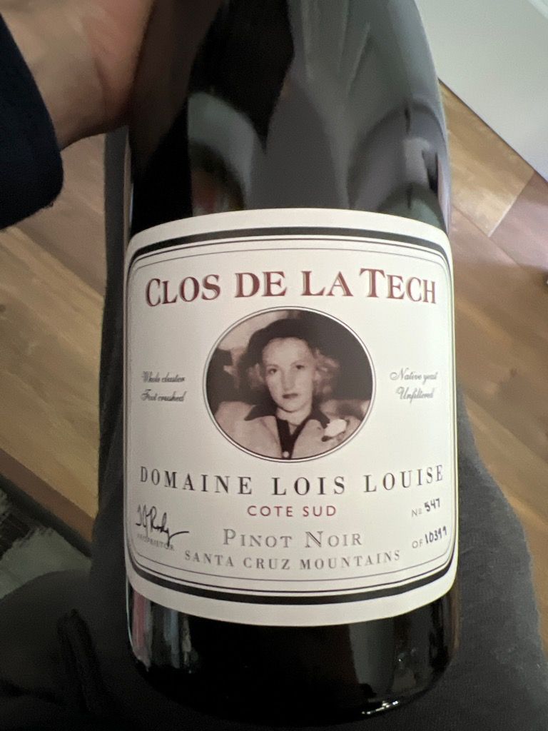 2017 Clos De La Tech Pinot Noir Domaine Lois Louise, USA, California, Santa Cruz Mountains ...