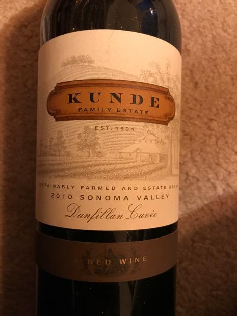 2010 Kunde Estate Dunfillan Cuvee, USA, California, Sonoma County ...