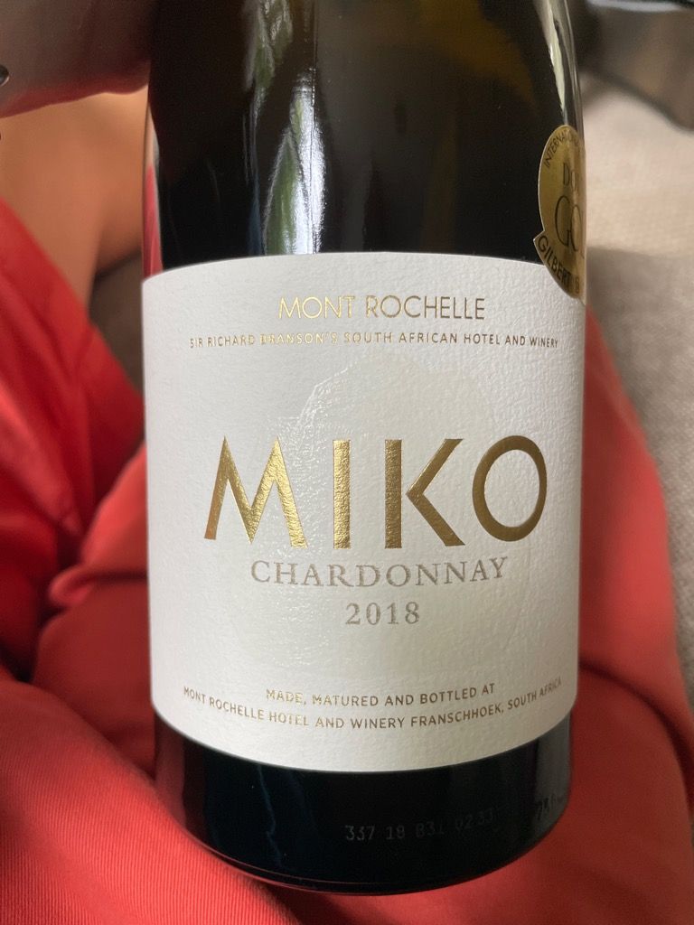 2018 Mont Rochelle Chardonnay Miko, South Africa, Coastal Region ...