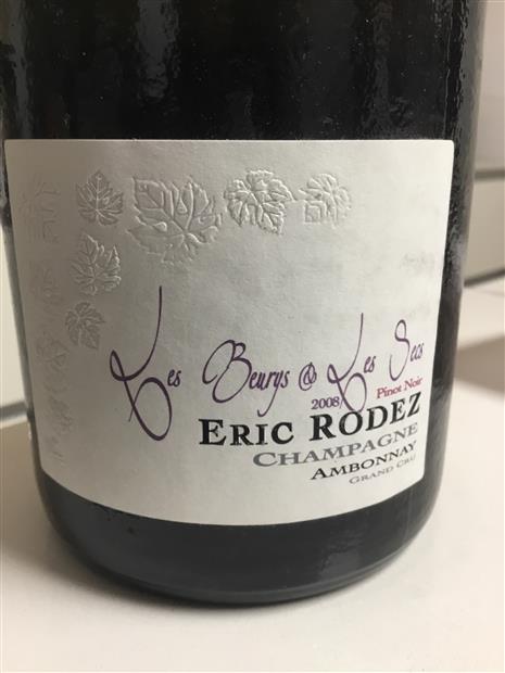 2008 Eric Rodez Champagne Grand Cru Les Beurys & Les Secs, France ...