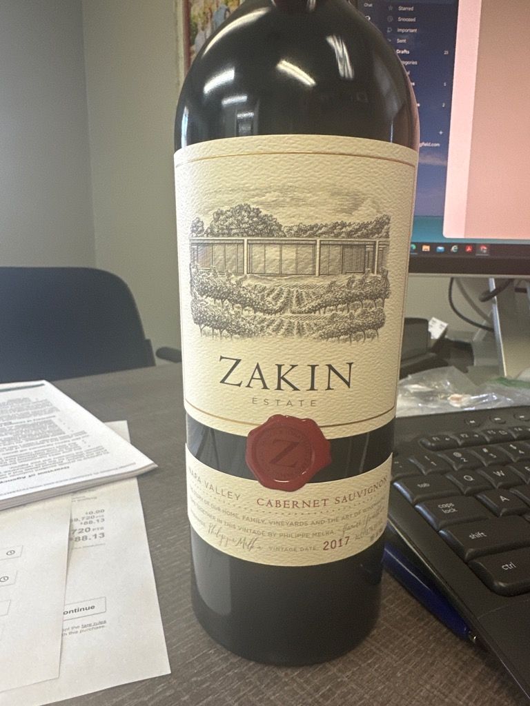 2017 Zakin Cabernet Sauvignon Estate Reserve, USA, California, Napa ...
