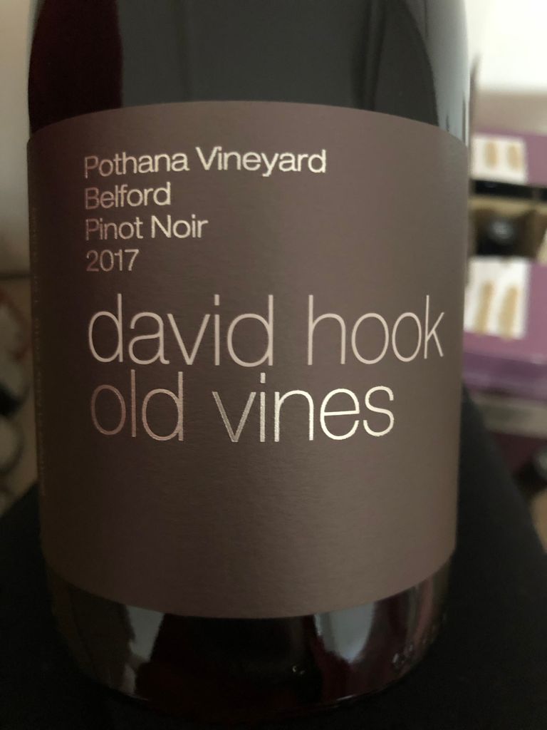 2022 David Hook Wines Pinot Noir Reserve Pothana Vineyard, Australia ...