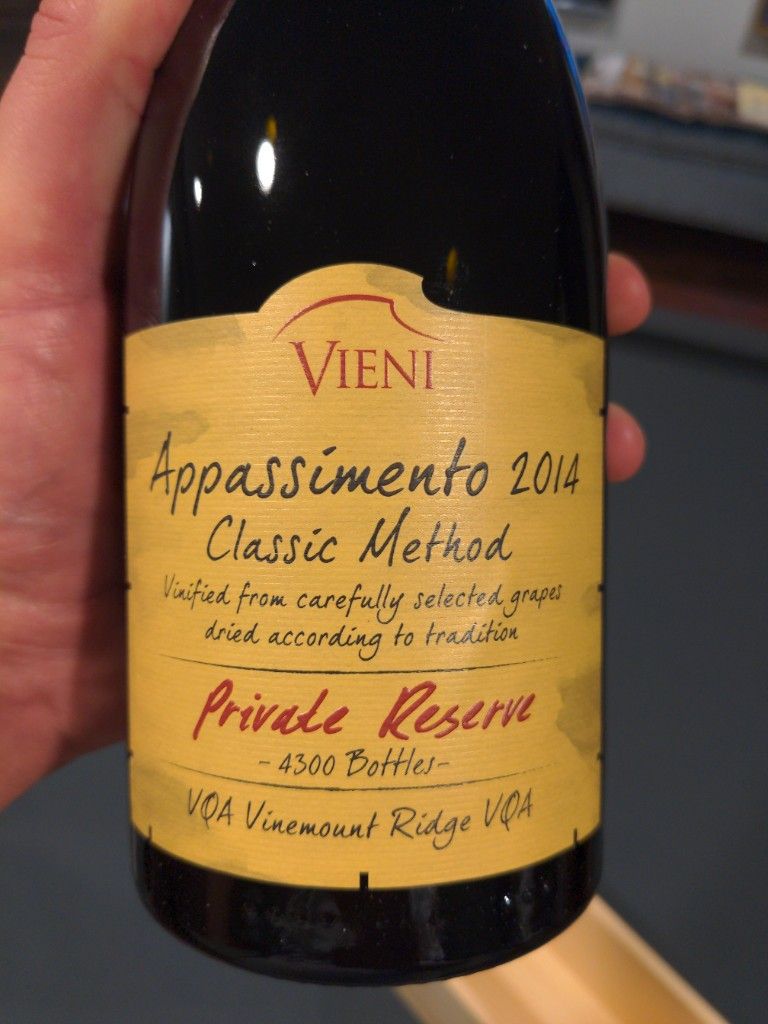 2015 Vieni Estates Appassimento Classic Method Private Reserve, Canada ...