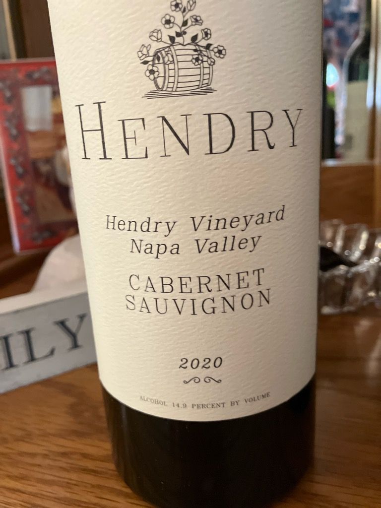 2020 Hendry Cabernet Sauvignon Hendry Vineyard, USA, California, Napa ...