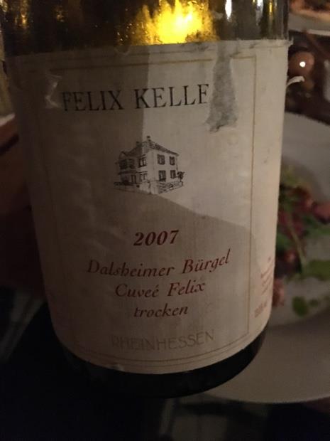 2007 Felix Keller (Weingut Keller) Bürgel Cuvée Felix trocken, Germany ...