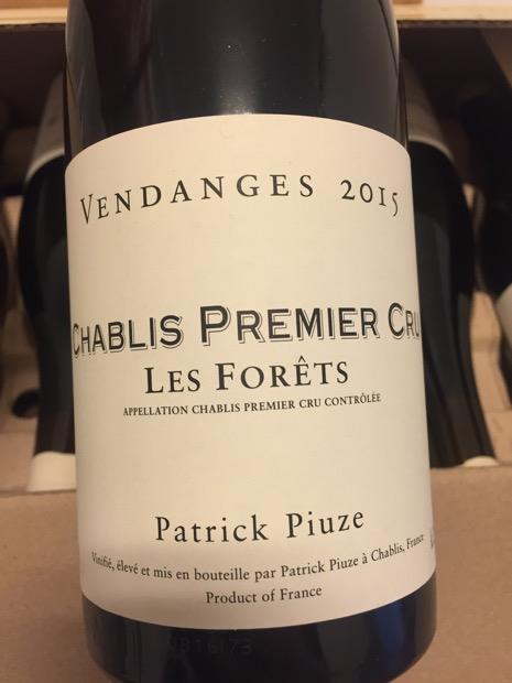 2015 Patrick Piuze Chablis 1er Cru Les Forêts, France, Burgundy ...