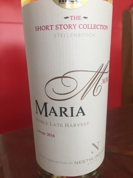 2016 Neethlingshof Estate Riesling Noble Late Harvest Maria, South ...