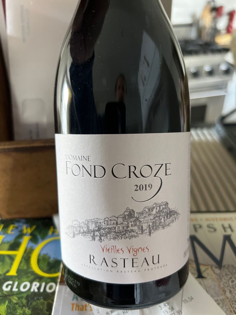 2020 Domaine Fond Croze Rasteau Vieilles Vignes, France, Rhône ...