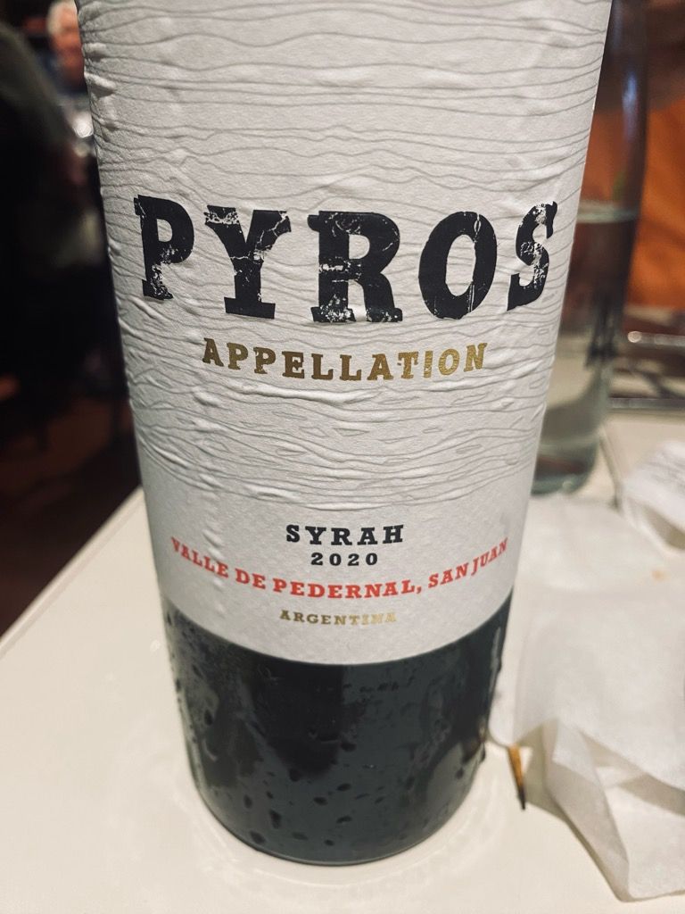 2018 Pyros Syrah Valle de Pedernal Appellation, Argentina, San Juan ...