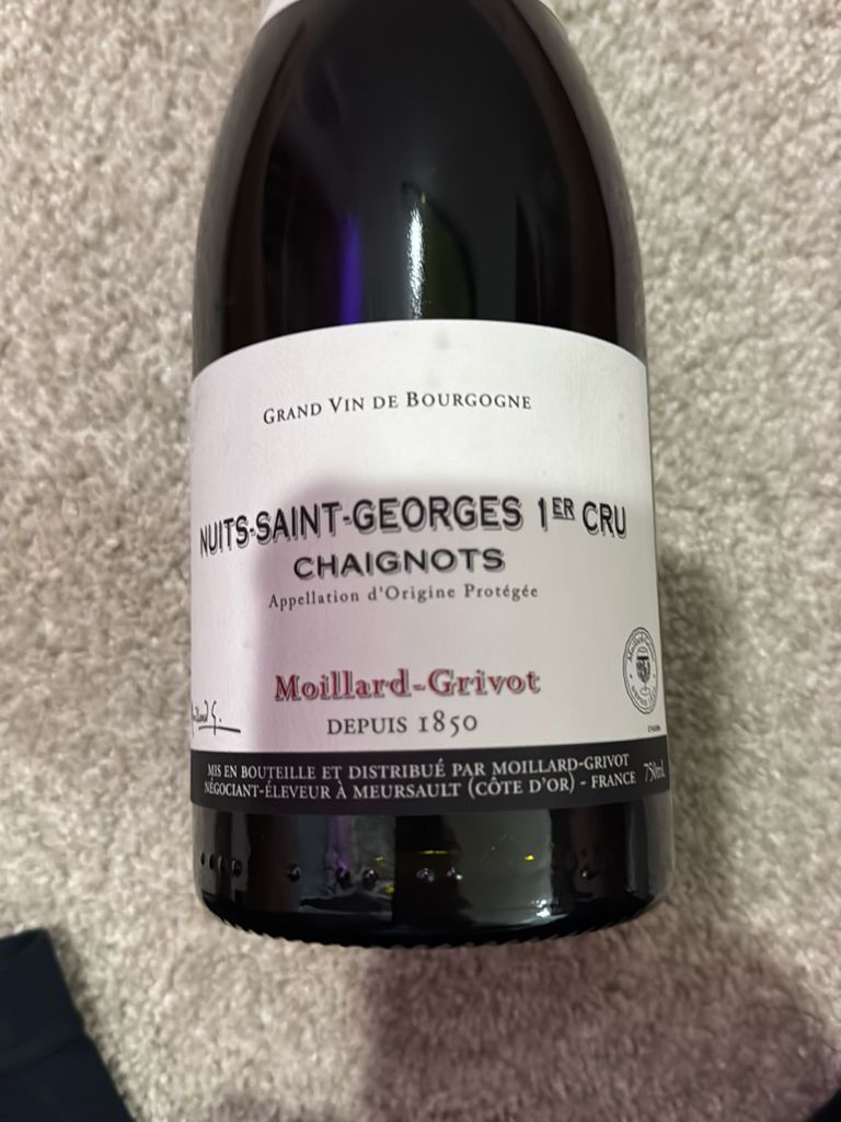 2018 Moillard-Grivot Nuits St. Georges 1er Cru Aux Chaignots, France ...