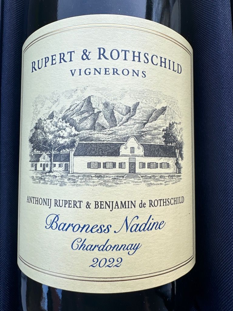 2022 Rupert & Rothschild Chardonnay Baroness Nadine, South Africa ...