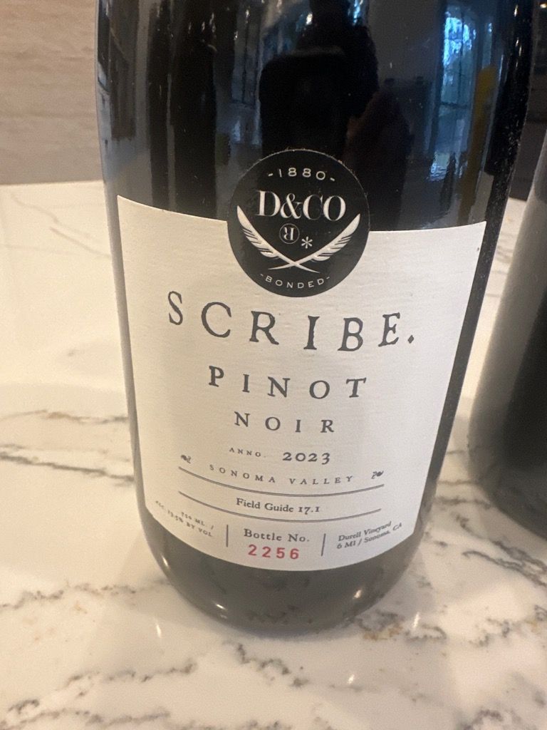 2023 Scribe Pinot Noir Durell Vineyard, USA, California, Sonoma County ...